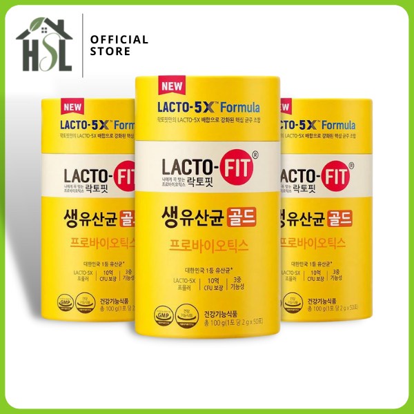 LACTO - FIT Probiotic Gold 1 Billion Lactobacillus Powder 2000mg 50 pcs ...
