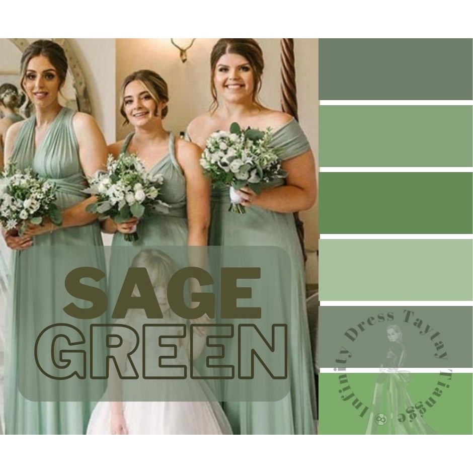 Sage / Dusty Green- Spandex Infinity Dress Taytay Tiangge Kids to Plus ...