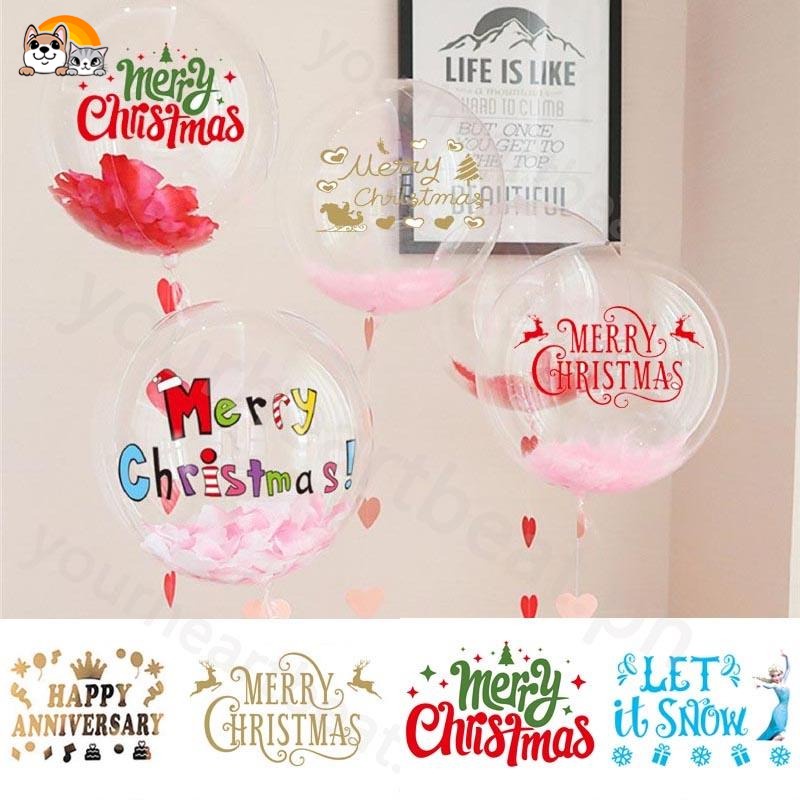 Merry Christmas BoBo Balloon Elsa Happy Anniversary Balloons Sticker ...