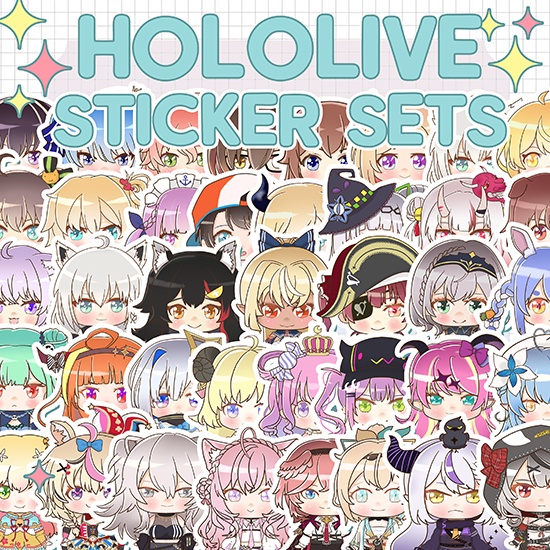 HOLOLIVE Full Sticker Set 57pcs | Shopee Philippines