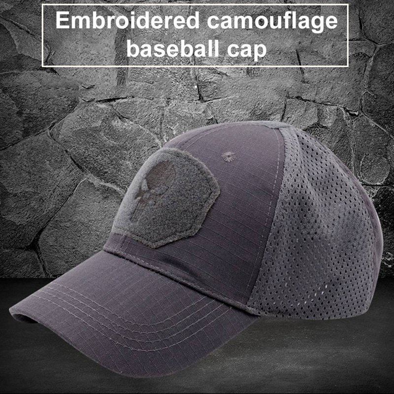 Camo Baseball Cap With Skull Logo And Velcro | Shopee Philippines