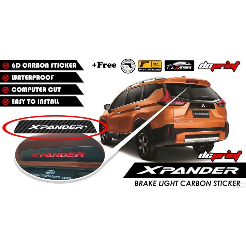 Xpander Break Light Sticker Carbon 6D | Shopee Philippines