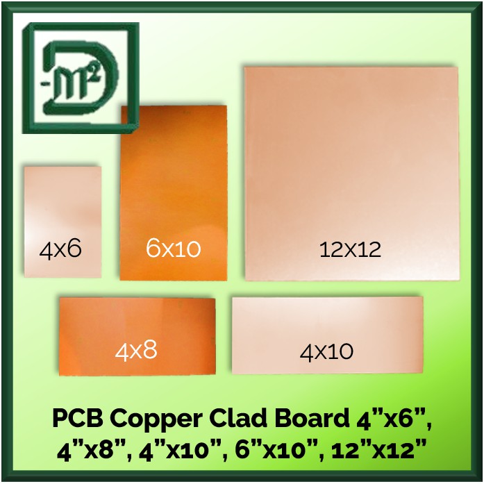 PCB Copper Clad Board Single Side 4x6, 4x8, 4x10, 6x10, 10x10, 12x12 ...