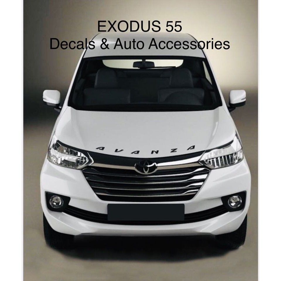 TOYOTA AVANZA SUV HOOD STYLISH BLACK MATTE EMBLEM CAR acrylic DIY ...