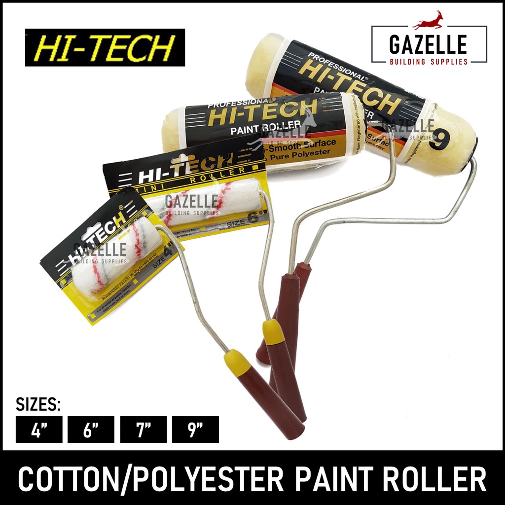 Hi-Tech Cotton / Polyester Paint Roller Hippo Foam Roller - 4" / 6" / 7 ...