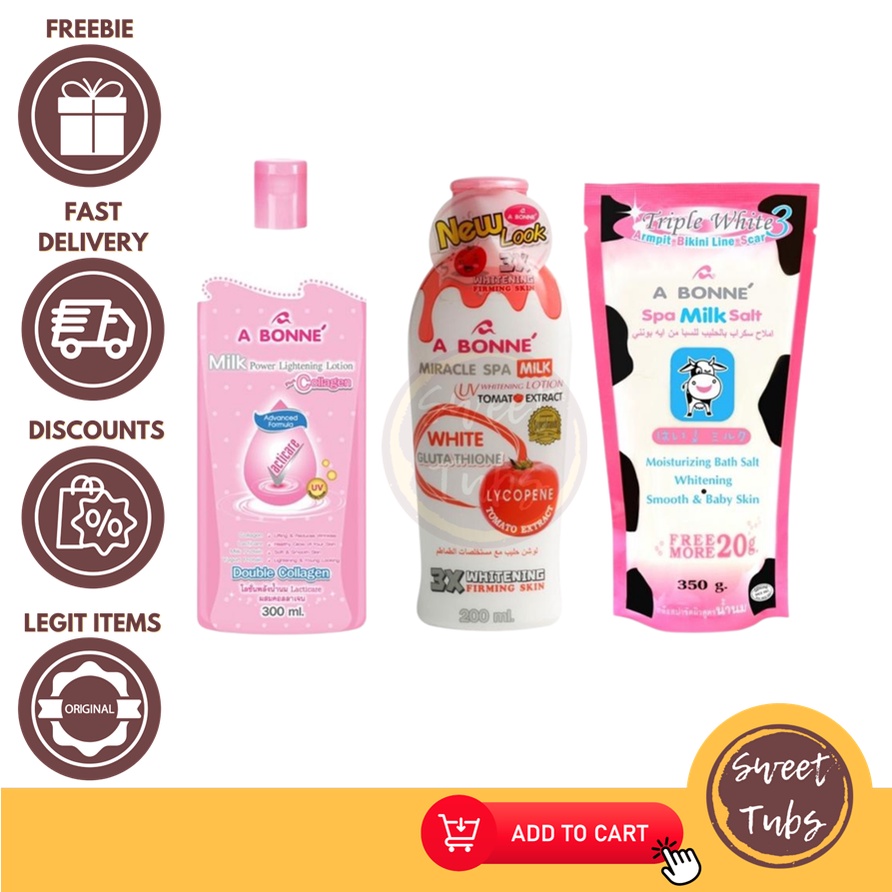 A Bonne Milk Spa Milk Salt Scrub Power Whitening Collagen White ...