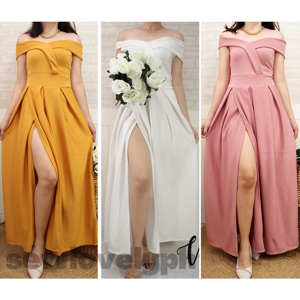 VALERIE Long Gown Debutant Dress Womens Formal Attire Ninang Dress ...