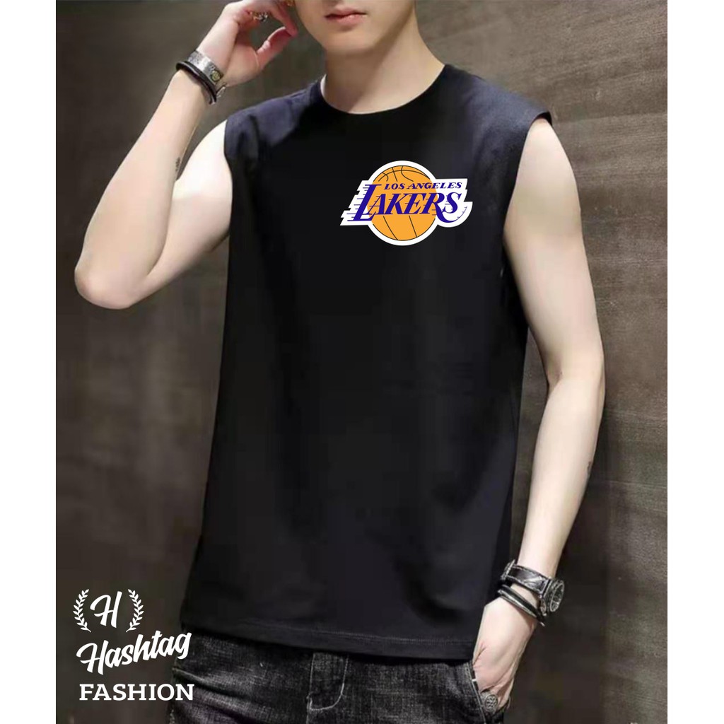 Lakers Logo Basketball Player Design Sando For Men And Women Muscle ...