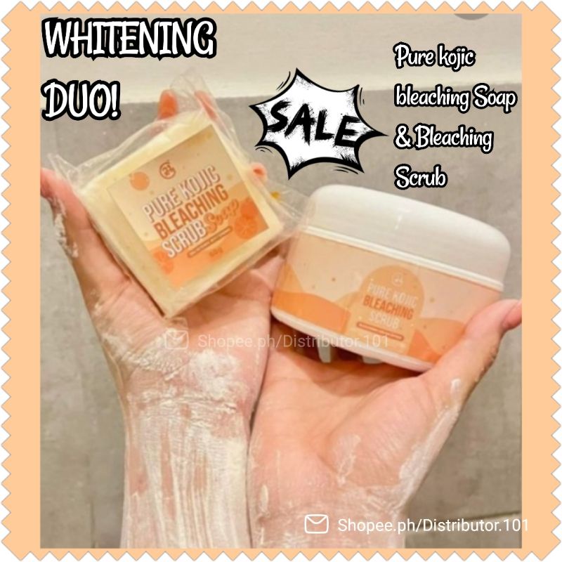 G21 WHITENING DUO | Pure kojic bleaching soap & bleaching scrub ...