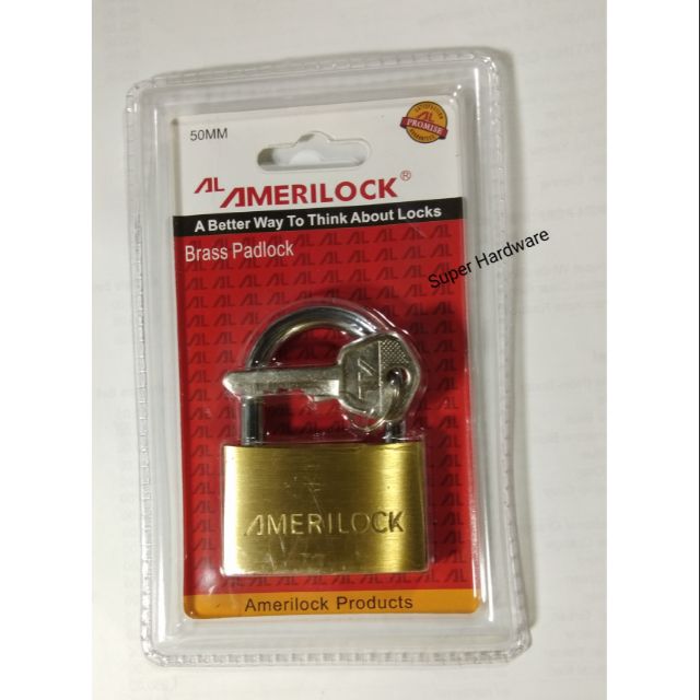 Original Amerilock Brass Padlock pad lock | Shopee Philippines