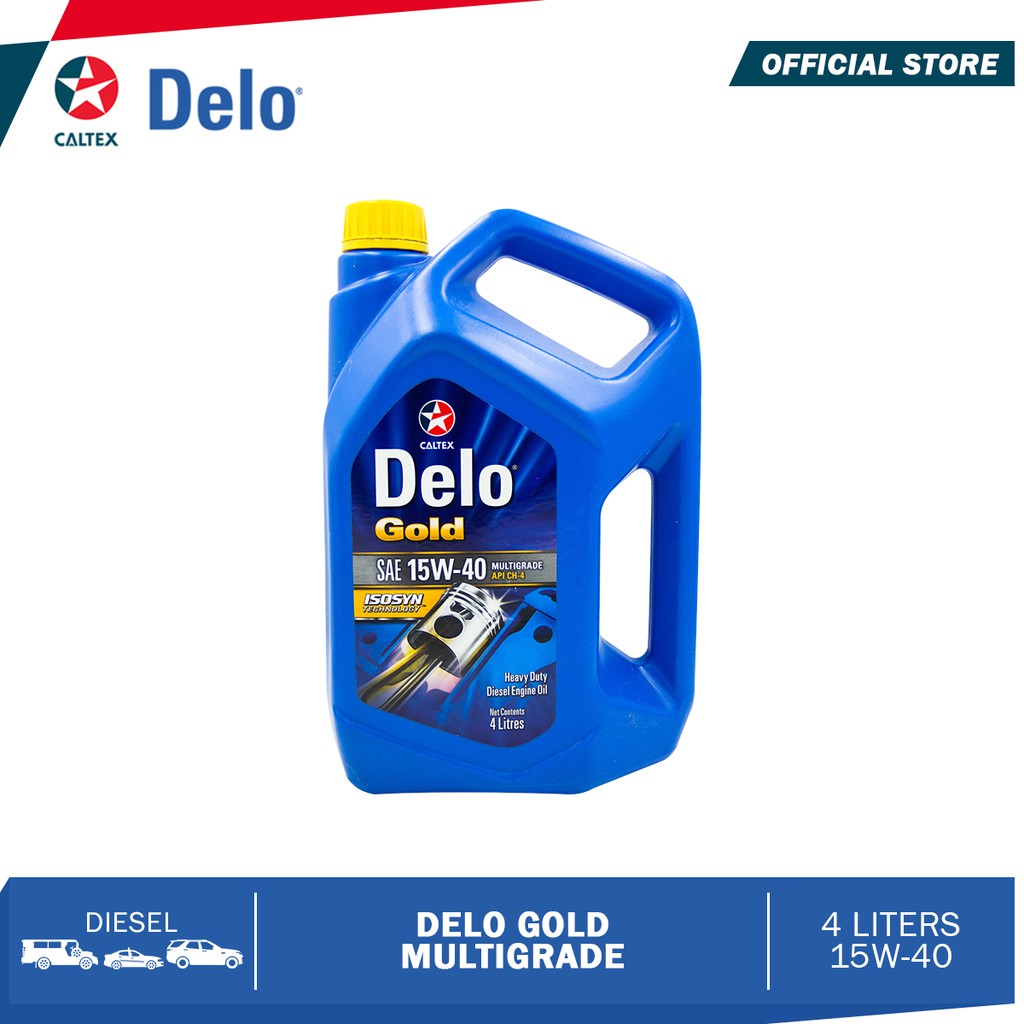 Caltex Delo Gold Multigrade SAE 15W40 4 Liters | Shopee Philippines