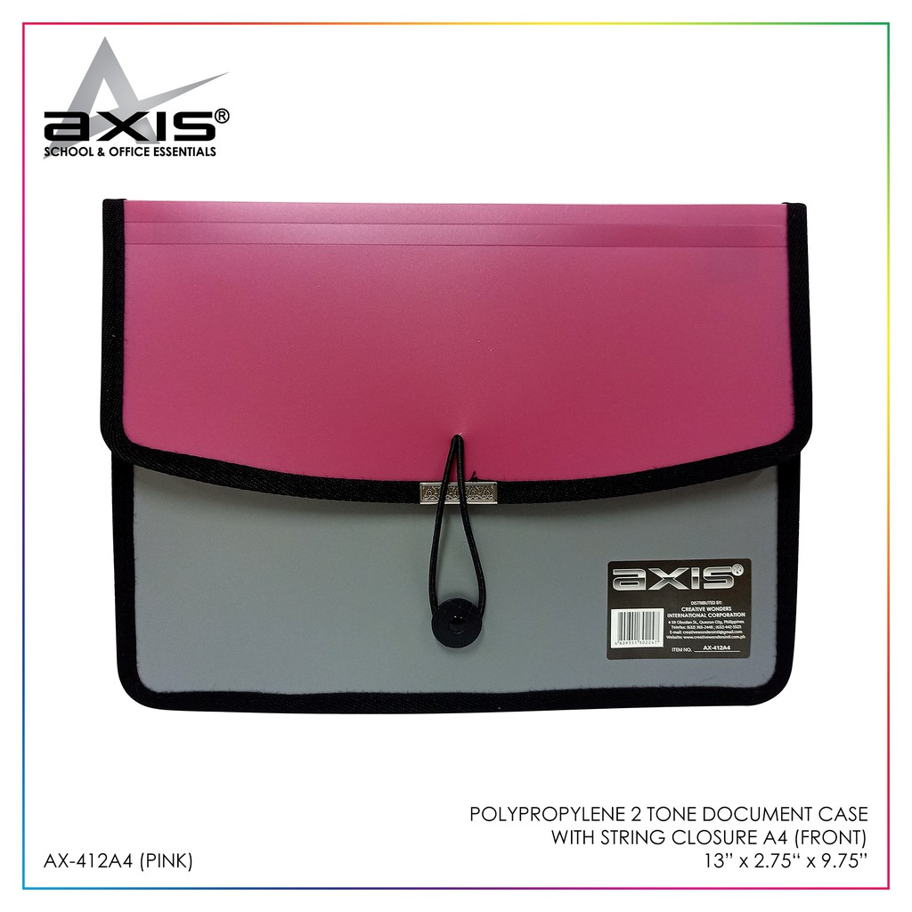 Expandable Document 2 Tone A4 Short File Folder Case With String ...