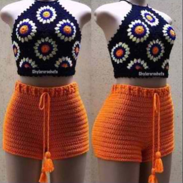 FLOWER CROCHET TERNO | Shopee Philippines