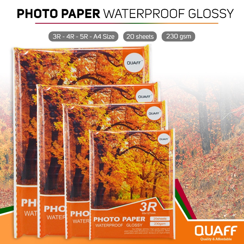 QUAFF Tree Type Glossy Photo Paper 3R 4R 5R A4 Inkjet Photo Paper ...