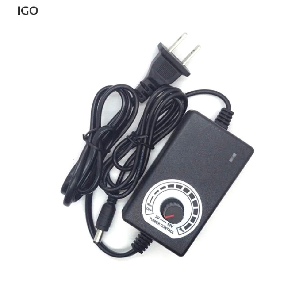IGO AC/DC 100-220V to DC 1-24V 3-12V 2A Adjustable Power Adapter ...