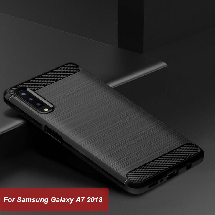 Samsung Galaxy A7 2018 (A750) Soft Carbon Fiber Case Cover phone case ...