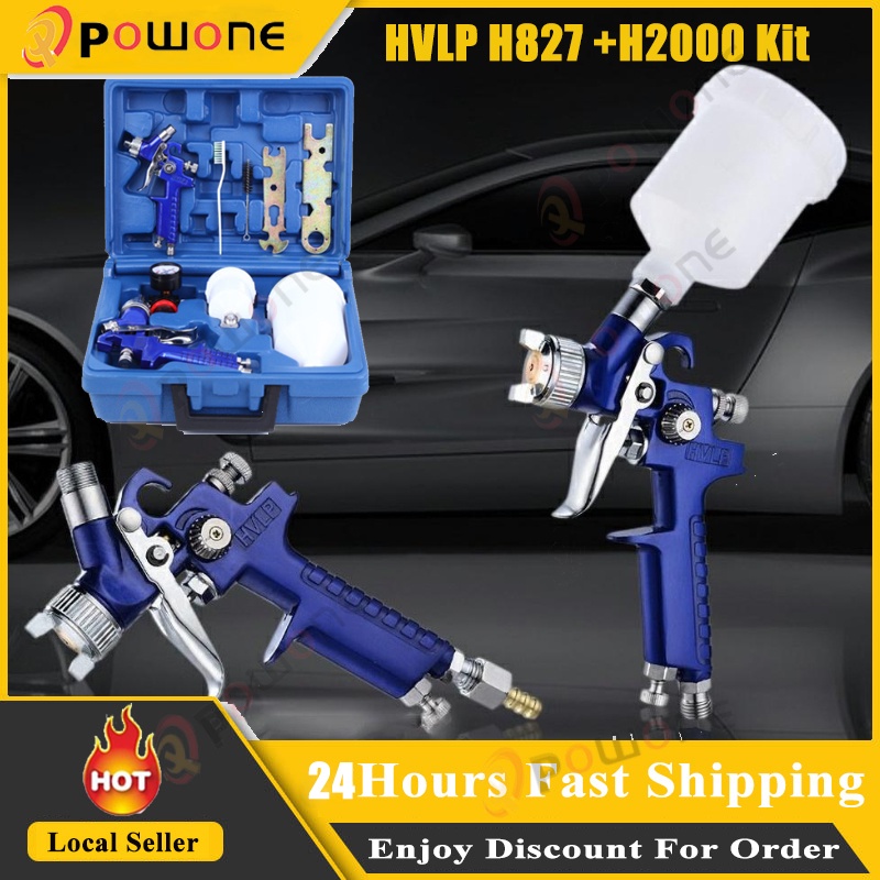 HVLP spray paint gun H827 +H2000 set Airbrush airless spray gun for ...