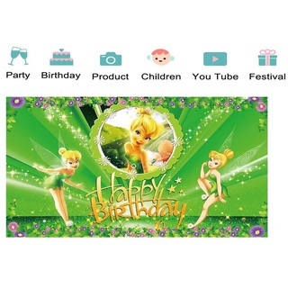 Fairy Backdrop Tinker Bell Theme Backdrops Birthday Party Supplies ...