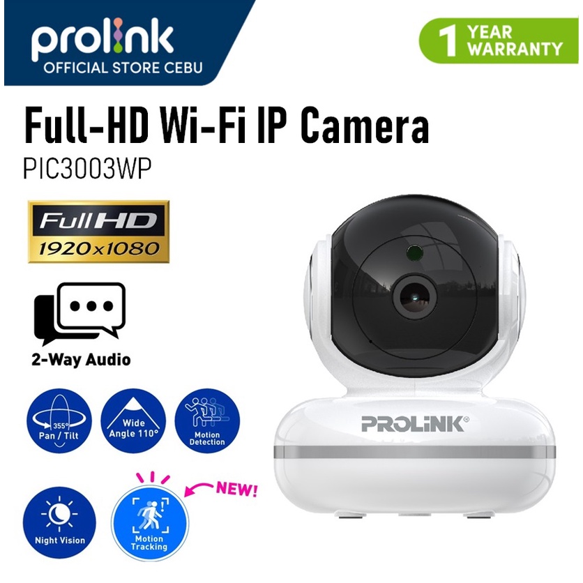 (Smart Home Ready)PROLiNK SmartCam Full-HD Wi-Fi IP Camera (Pan/Tilt) - CCTV/Home Security ...