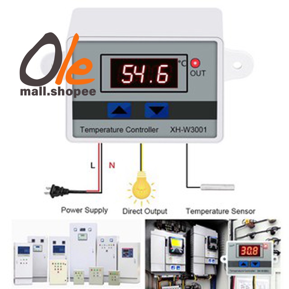 110-220V 1500W Digital LED Temperature Controller Thermostat Control ...