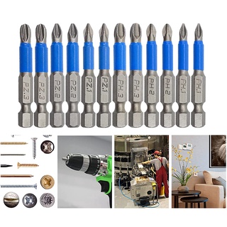 Magnetic Anti-Slip Screwdriver Drill Bit 7Pcs Cross Head 25/50/65/70/90/127/150mm, Magnetic PH2 ...