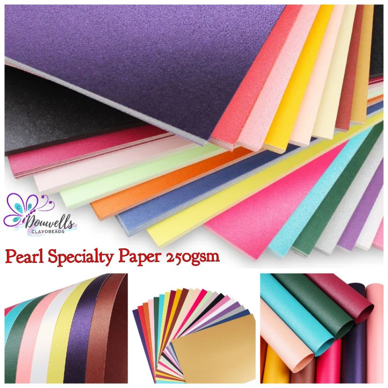 SPECIALTY PAPER 250gsm 10 sheets A4 Pearl Paper for Envelop Invitation ...