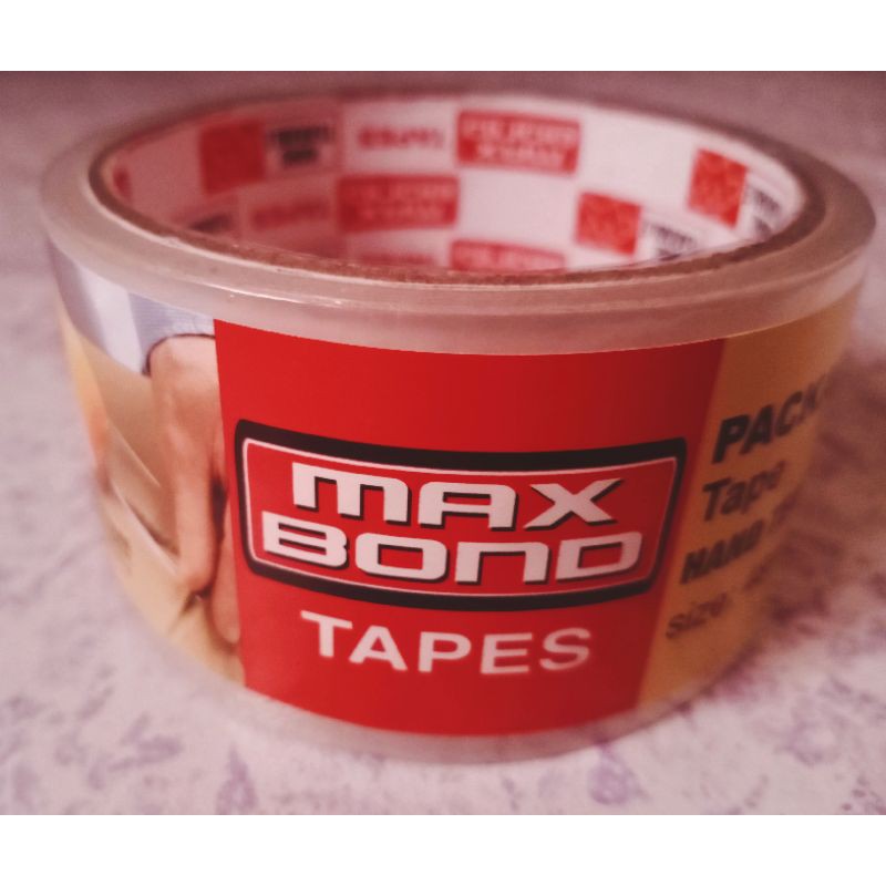 MAX BOND PACKAGING TAPE CLEAR 48MM | Shopee Philippines