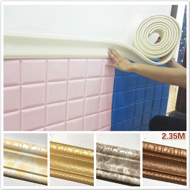 Self-adhesive baseboard frame stickers f waist wall stickers | Shopee ...