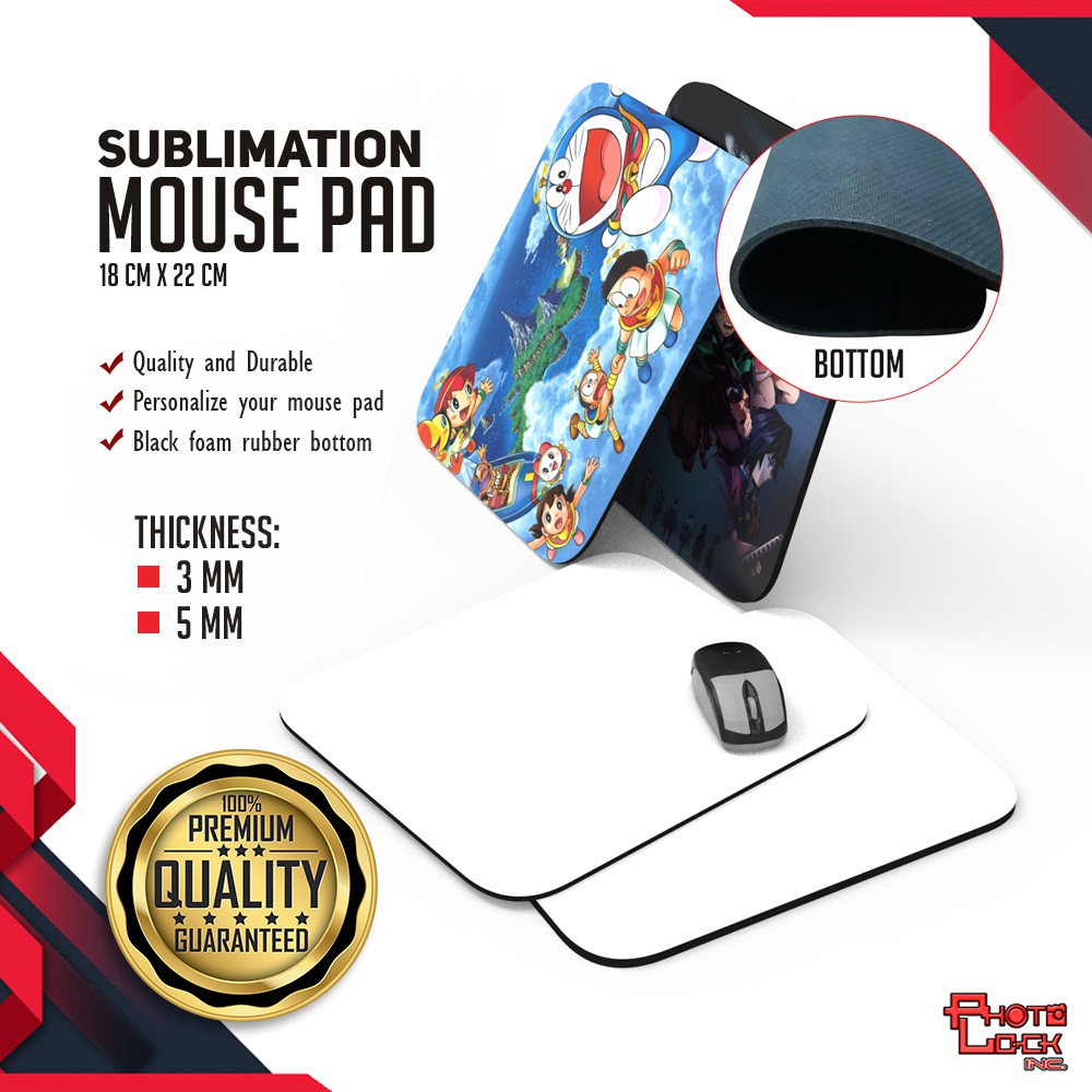 Sublimation Rubber Mouse Pad 3mm / 5mm (18cm x 22cm) | Shopee Philippines