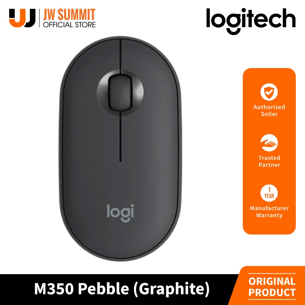 Logitech M350 Pebble Modern, Slim and Silent Bluetooth Wireless Mouse ...