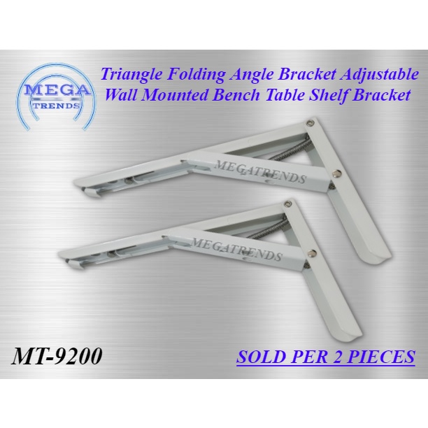 MT-9200 2pcs Triangle Folding Angle Bracket Adjustable Wall Mounted ...