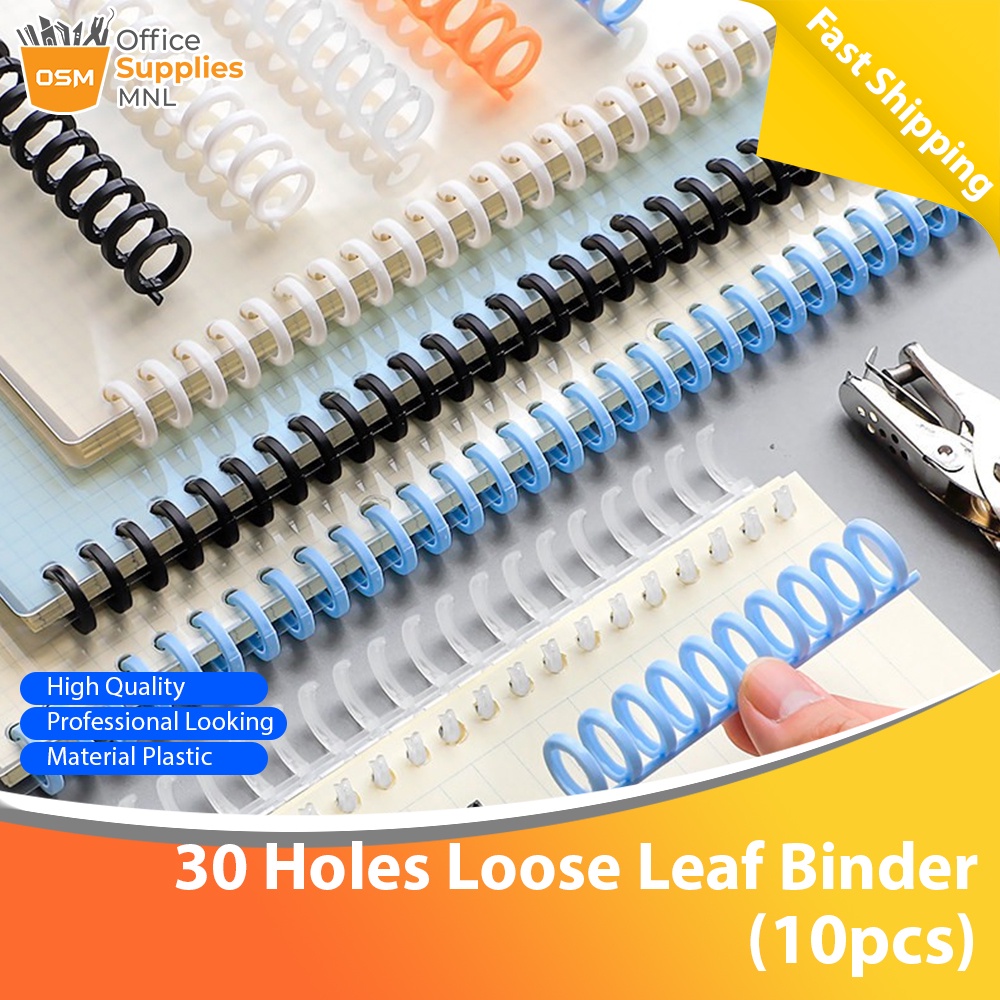 10pcs 30 Holes Loose Leaf Binder Officom Circles Ring Paper Book ...