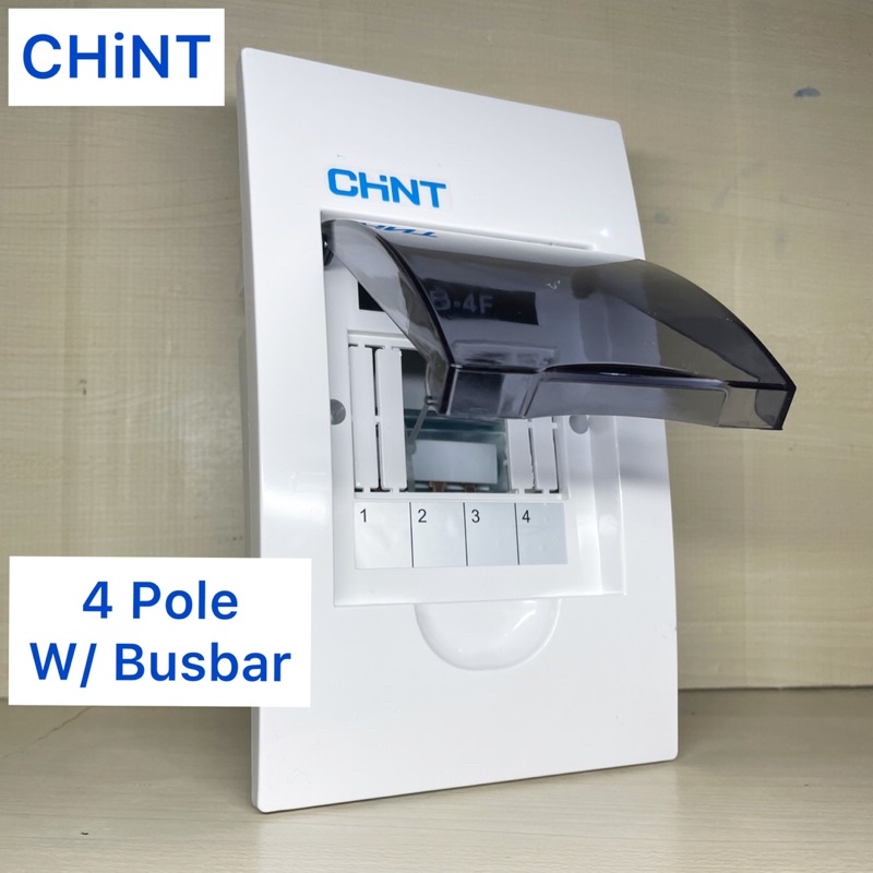 Chint 4 Way / 4 Pole MCB Distribution Panel Box Flush Type w/ Busbar ...