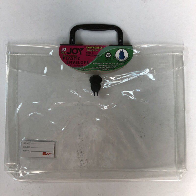 joy Expandable plastic envelope push lock with handle long | Shopee ...