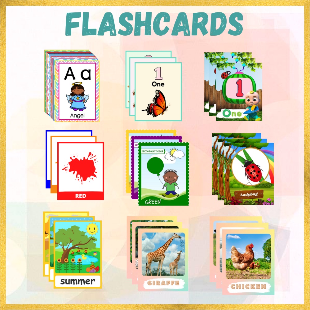 Laminated Educational Flashcards for toddlers and kids. | Shopee ...