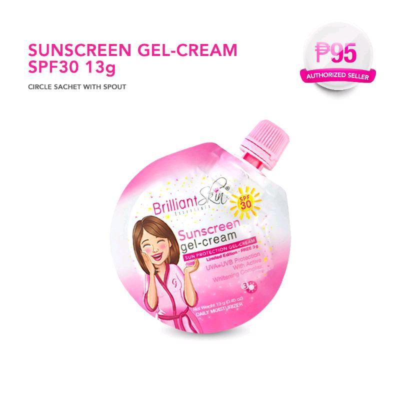 BRILLIANT SKIN SUNSCREEN GEL-CREAM SPF30 13g | Shopee Philippines