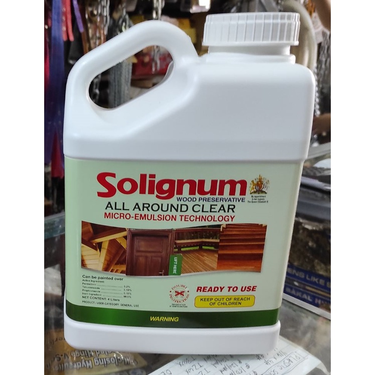 Solignum All Around Clear Paintable 1 Gallon Wood Preservatives Anti ...