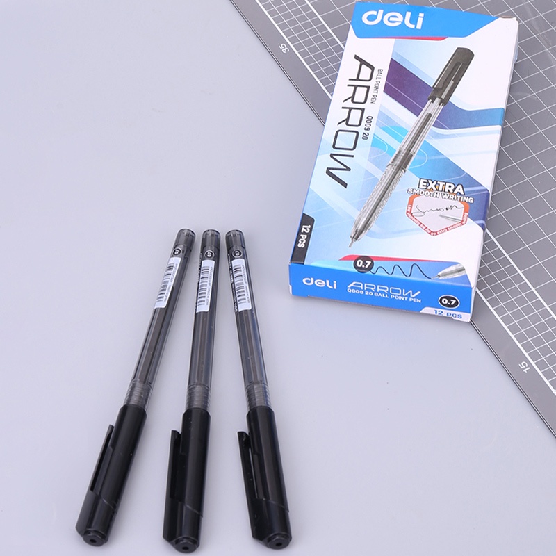 Deli 1PC Arrow Ballpoint Ballpen 0.7mm Black EQ00920 | Shopee Philippines