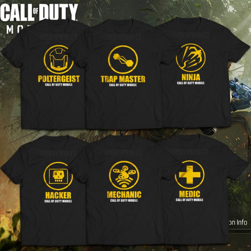 Call of Duty Mobile Class Shirts (2nd 6 Classes) | Shopee Philippines