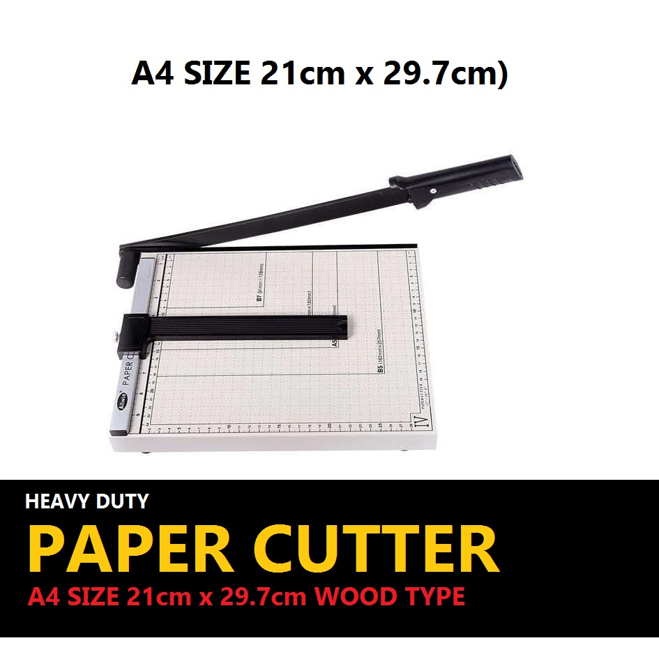 A4 Size Office Paper Cutter Metal Wood Base A5 B5 B6 B7 | Shopee ...