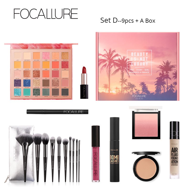 FOCALLURE Makeup Set Palette Eyebrow Face Cosmetic Set | Shopee Philippines