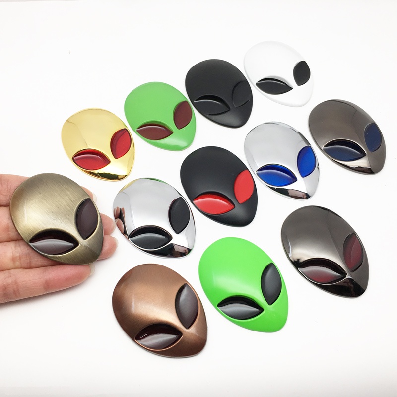 Small Size Car Sticker Metal Alienware Alien Side Standard Modified ...