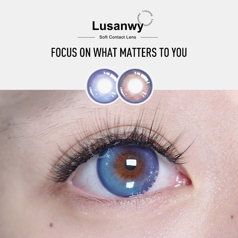 Lusanwy Genshin Moon Star Yearly Colored Graded Contact Lens Makeup 0. ...