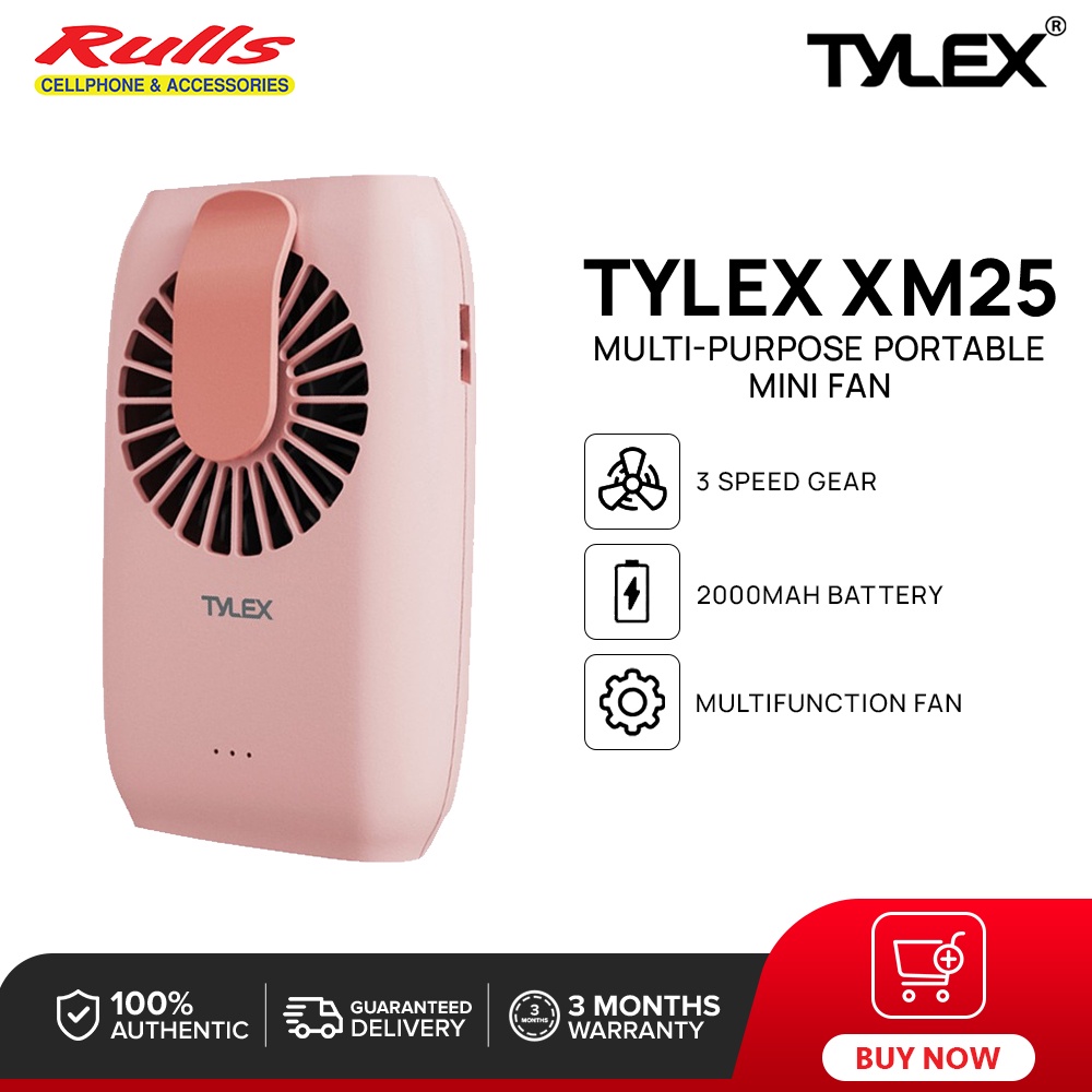 TYLEX XM25 Multi-Purpose Portable Mini Fan Handheld /Neck /Wrist /Desk ...