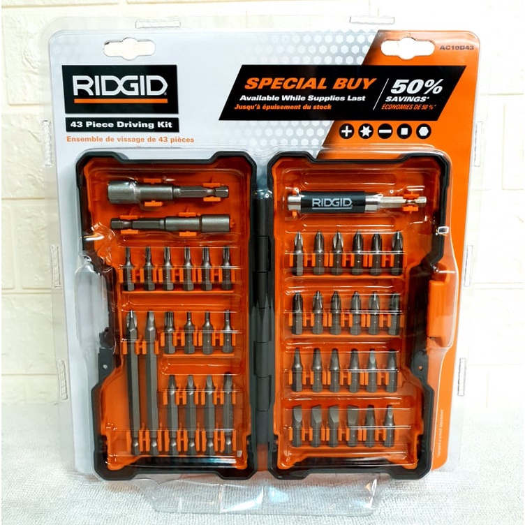 RIDGID Drive Kit (43 pieces) with Hard Case | Shopee Philippines