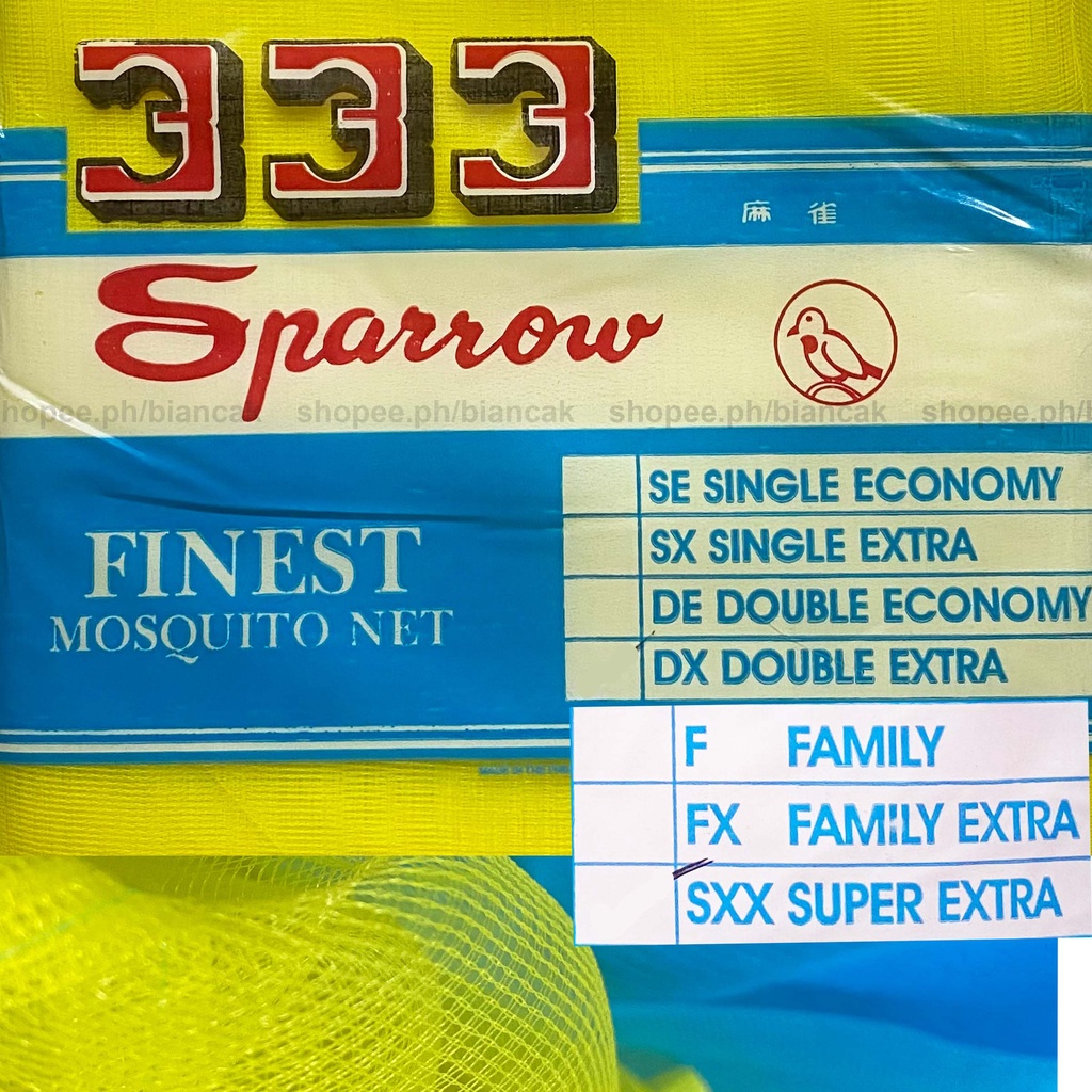 333 SPARROW FINEST KULAMBO MOSQUITO NET NET LAMOK MESH | Shopee Philippines