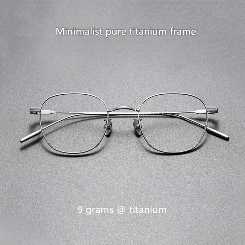 9g Ultra-Light Pure Titanium Glasses Literary Minimalist Design Style ...
