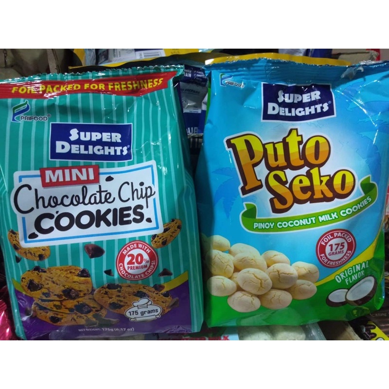 Super Delights Mini Choco Chip Cookies / Puto Seko 175g | Shopee ...