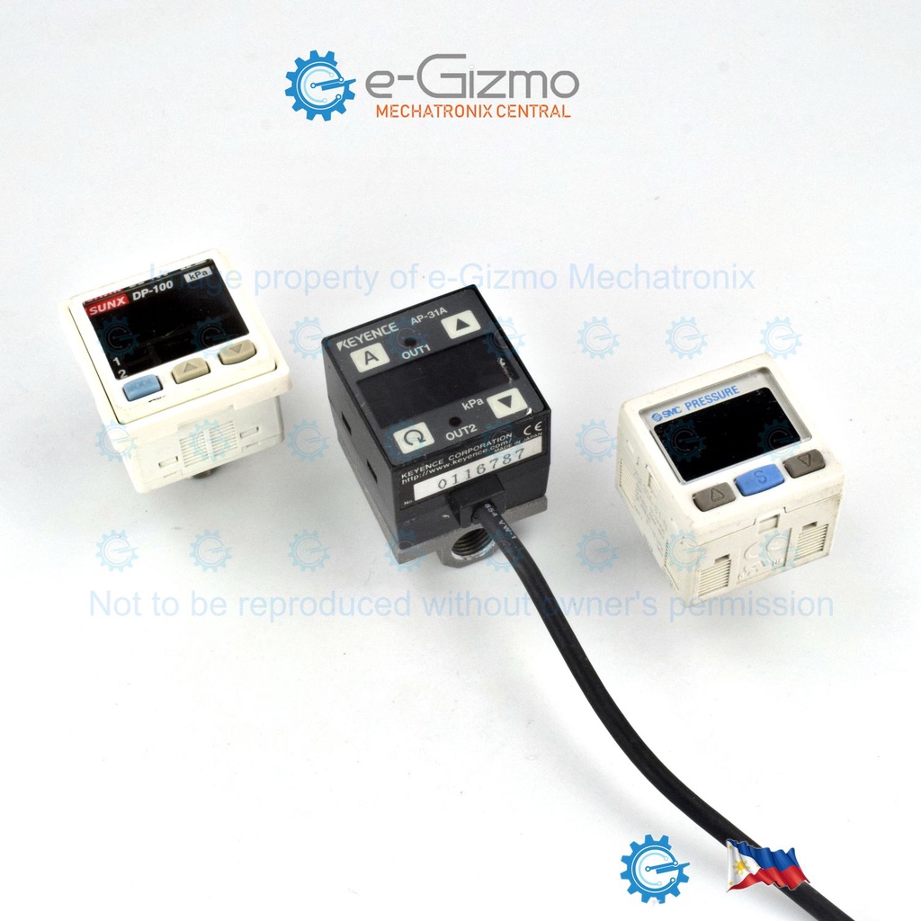 Digital Pressure/Vacuum Sensor Switch SunX DP-101 Keyence AP-31A SMC ...