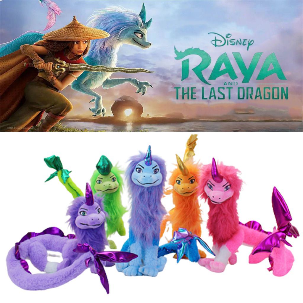 75cm Disney Plush Toy Raya and the Last Dragon Raya Sisu Dragon Dyan ...